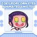 Zoey Popcorn Eyes Animated Emote – Kpop Demon Hunters GIF for Streamers ...