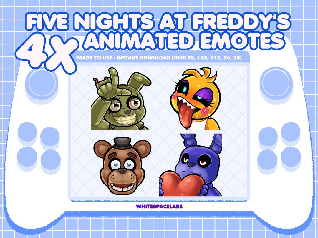 FNAF Animated Emotes Bundle – Chica Lick, Springtrap Loser, Freddy ...