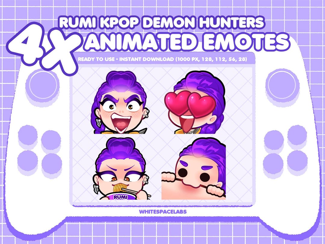 Rumi Kpop Demon Hunters Huntrix Animated Emotes Bundle – GIF Twitch ...