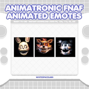 Springtrap, Foxy, Freddy Scream FNAF Animated Emotes – Scary Five ...