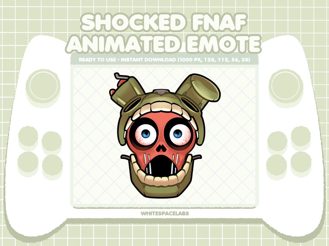 Shocked FNAF Animated Emote GIF – Springtrap Reaction for Twitch ...
