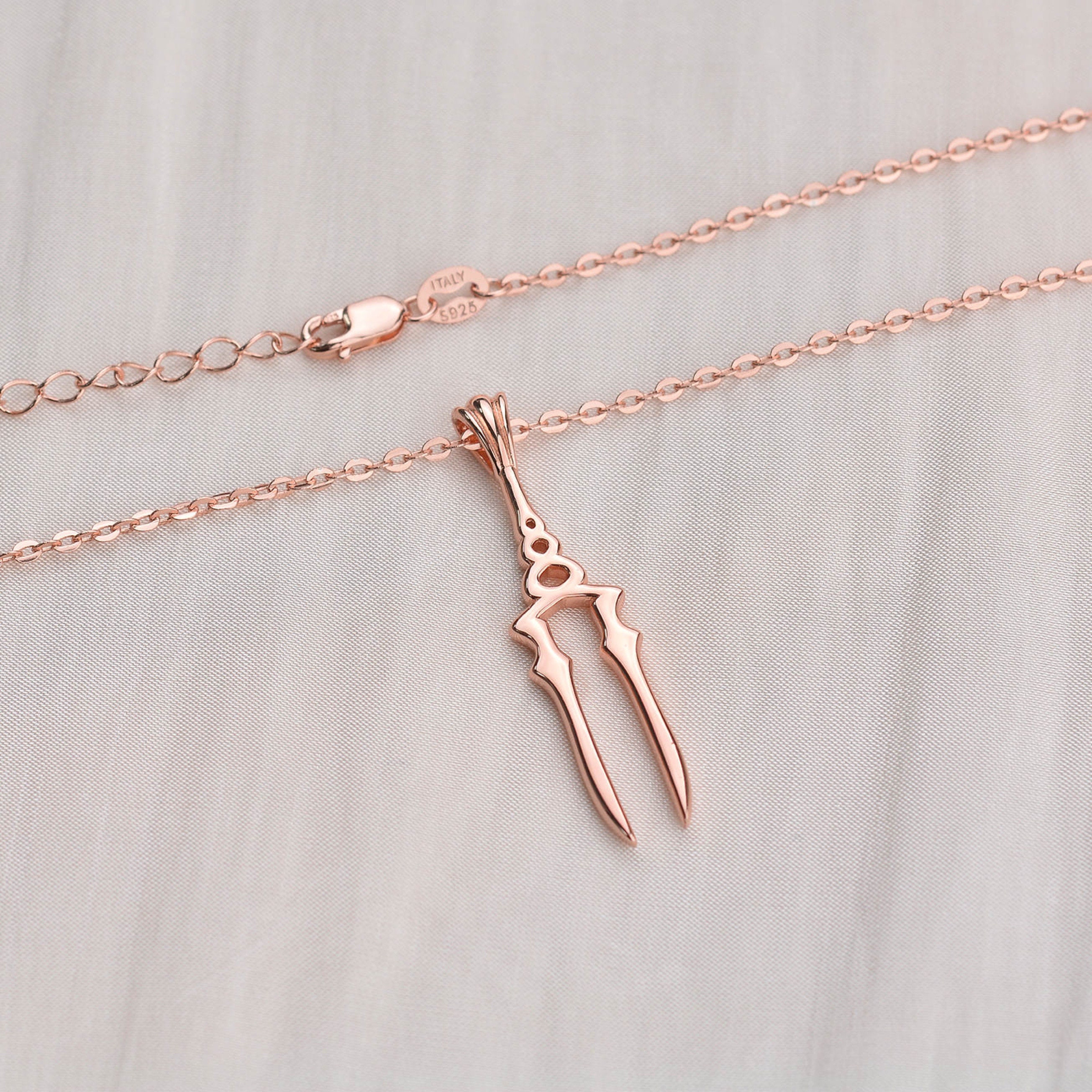 Lance of Longinus Neon Genesis Inspired Rose Gold Plated Sterling ...