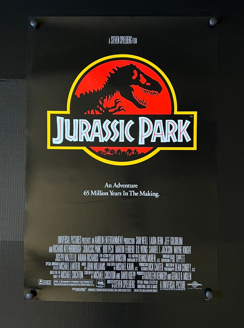 Jurassic Park Original Movie Poster - Etsy