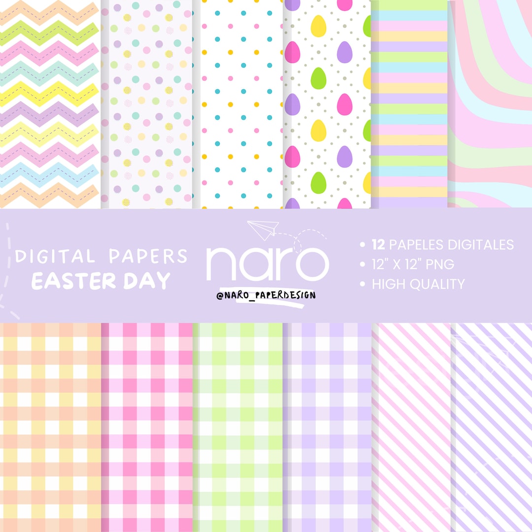 Easter Digital Paper - Papel Digital Pascua - Etsy