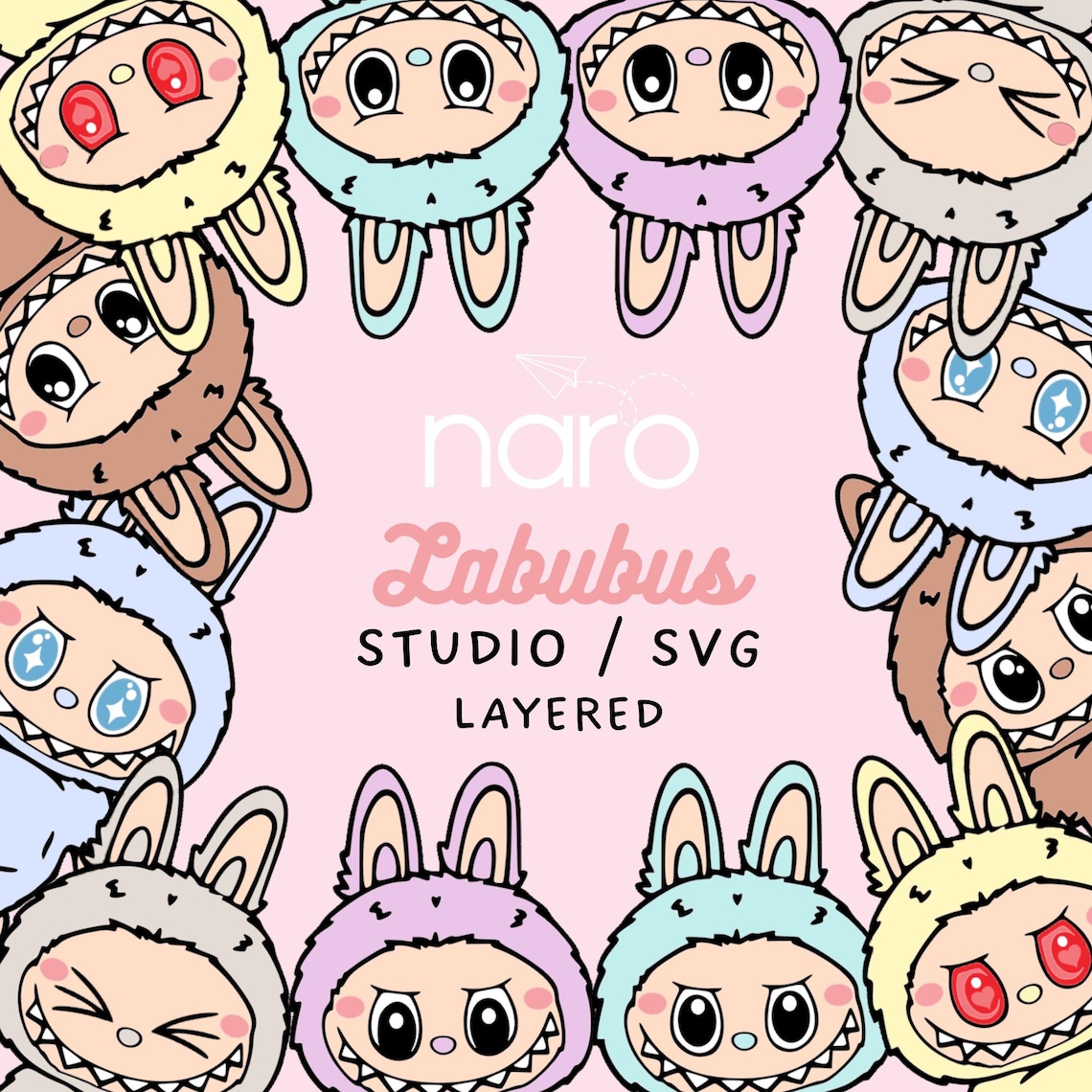 LABUBU svg/studio, Vector Digital File for Cricut - Etsy México