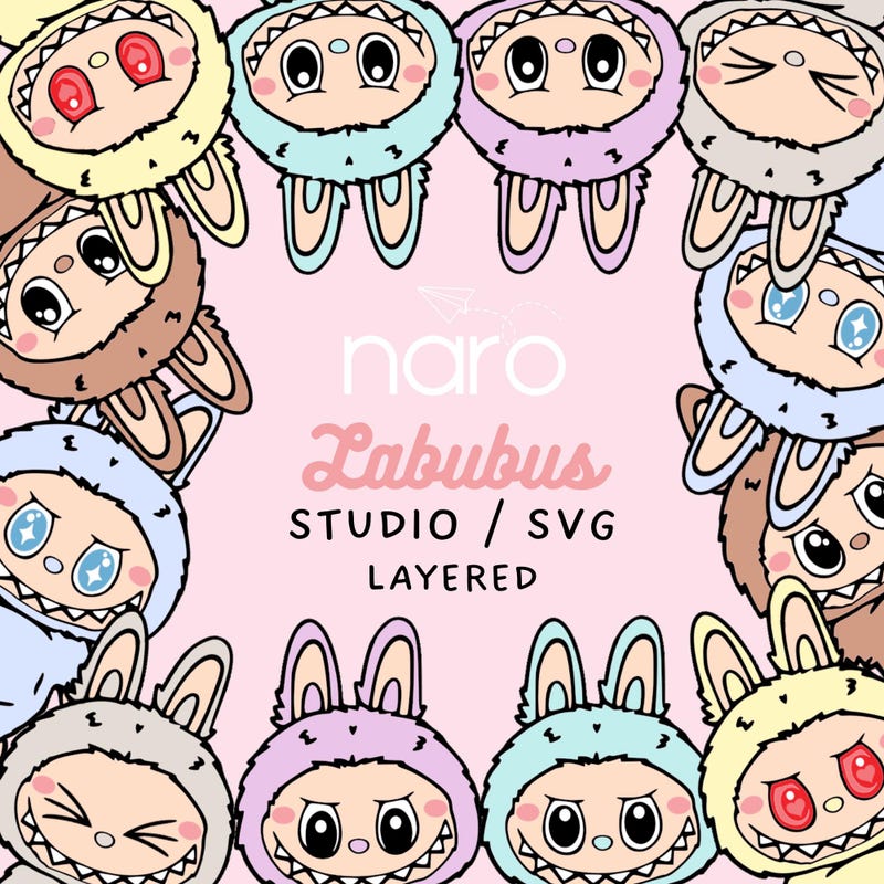 Labubu decal template - Etsy.de