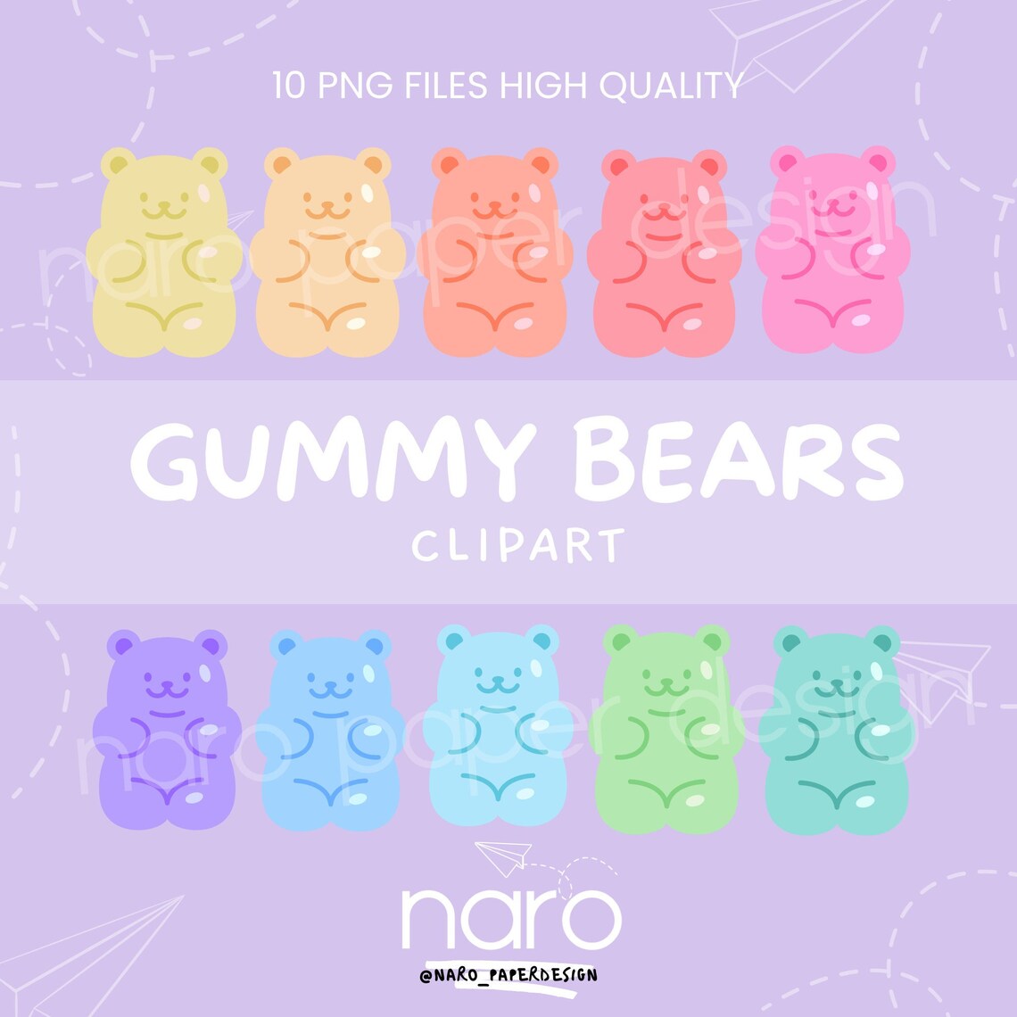 Gummy Bears - Clipart PNG - Etsy