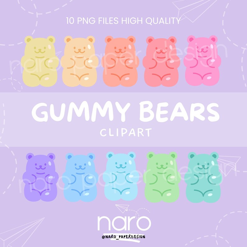 Gummy Bears - Clipart PNG - Etsy