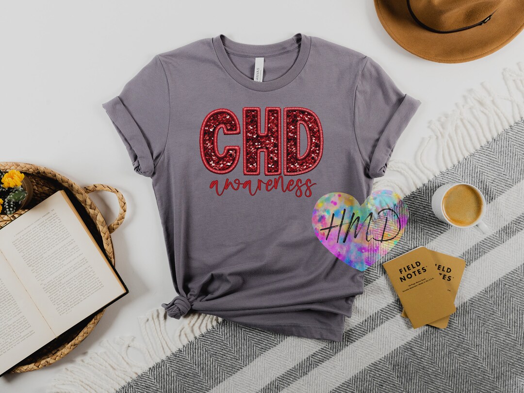 Faux Embroidery CHD Awareness T-shirt | CHD Life | Heart Life | CHD ...