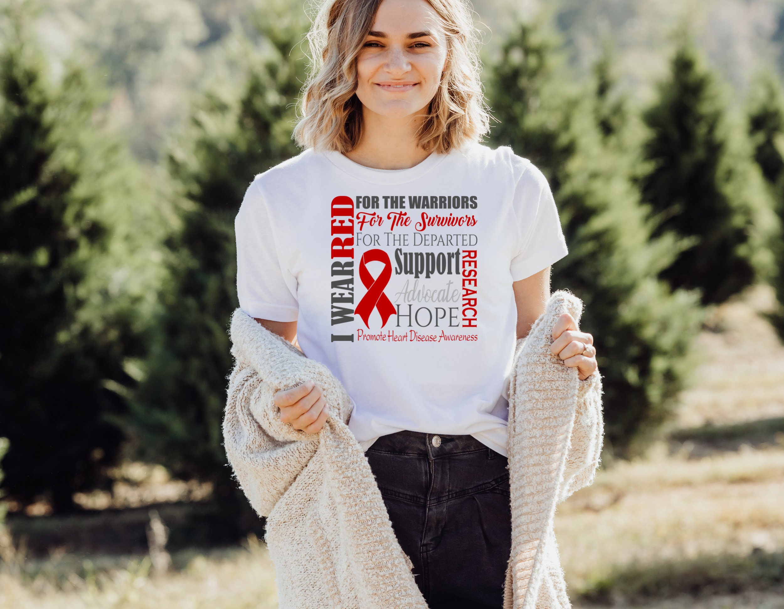 Support Heart Disease Awareness in Style With Our I Wear Red for CHD ...