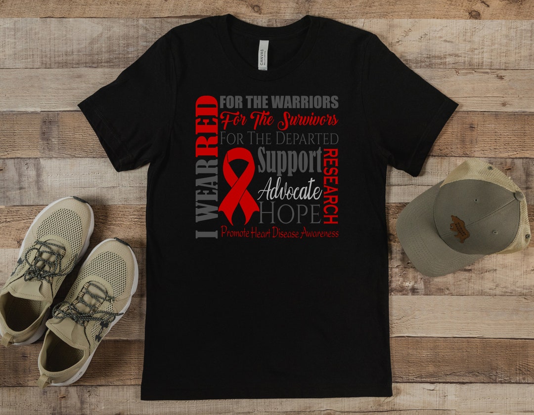 Support Heart Disease Awareness in Style With Our I Wear Red for CHD ...