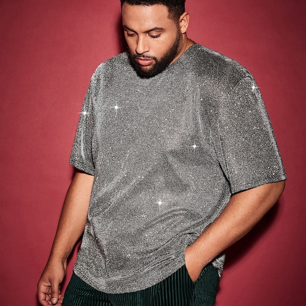Mens Sequin Glitter Shirt - Etsy