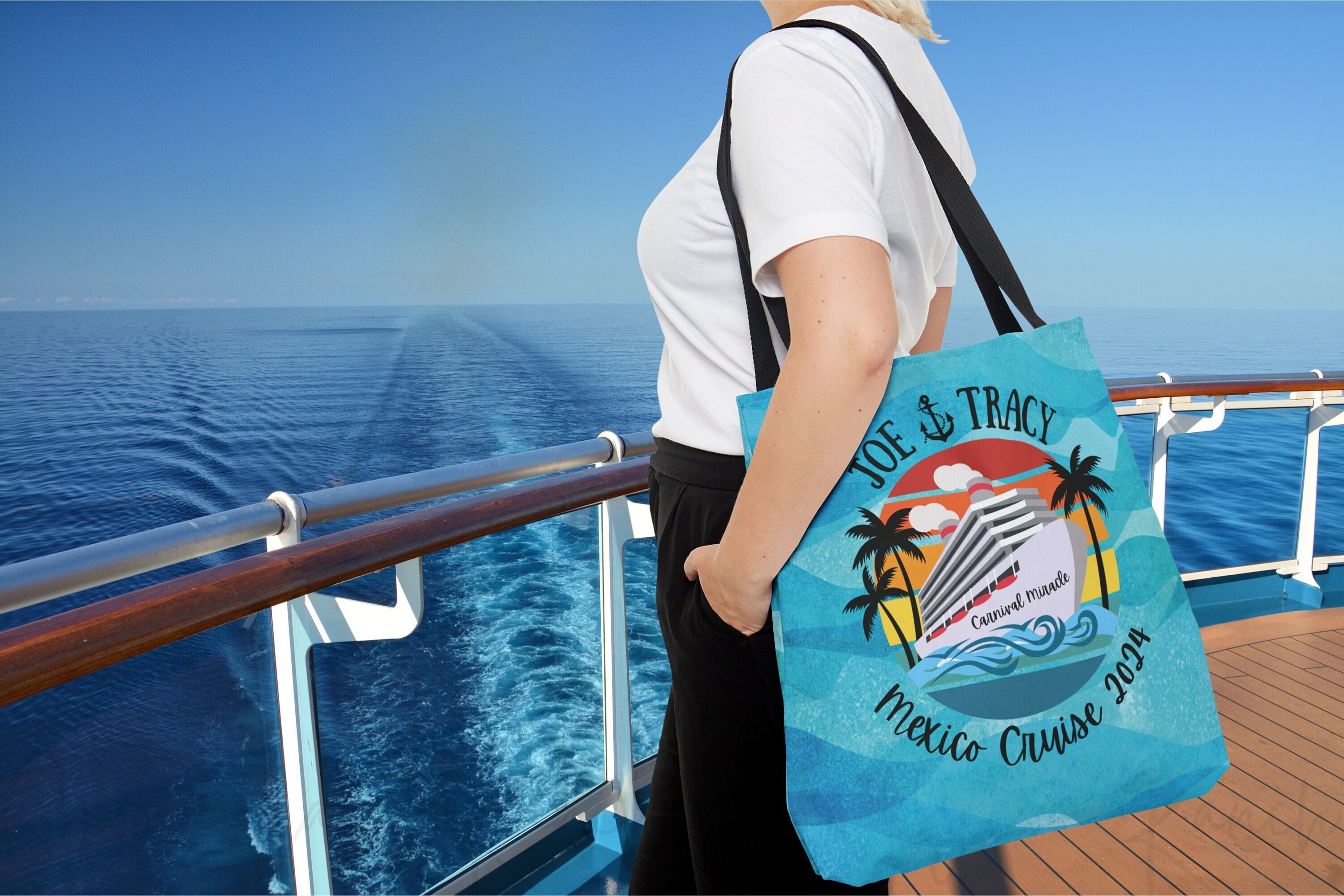 Custom Cruise Tote Bag, Couples Vacation Overnight Bag, Large Tote Bag ...