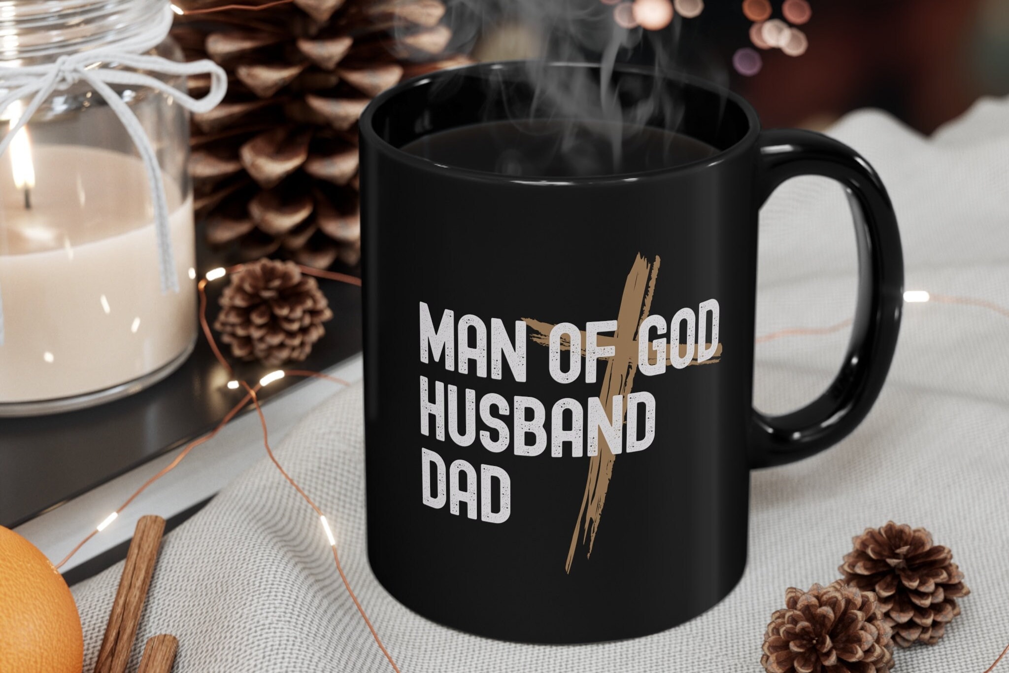 Christian Father's Day Coffee Mug, Man of God Coffee Cup, Religious ...