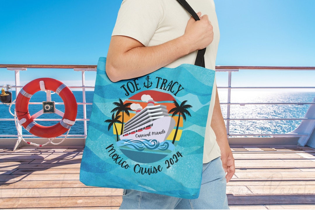 Custom Cruise Tote Bag, Couples Vacation Overnight Bag, Large Tote Bag ...