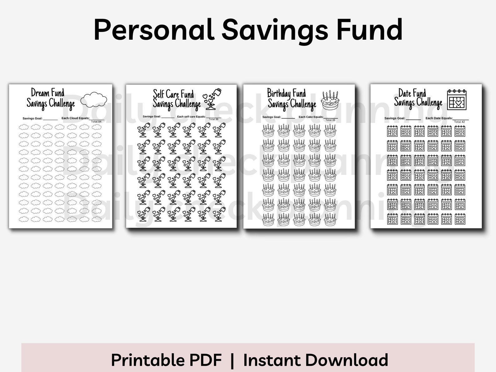 Savings Fund Challenge Bundle! Printable Savings Challenge, Budget ...
