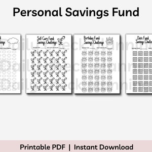 Savings Fund Challenge Bundle! Printable Savings Challenge, Budget ...