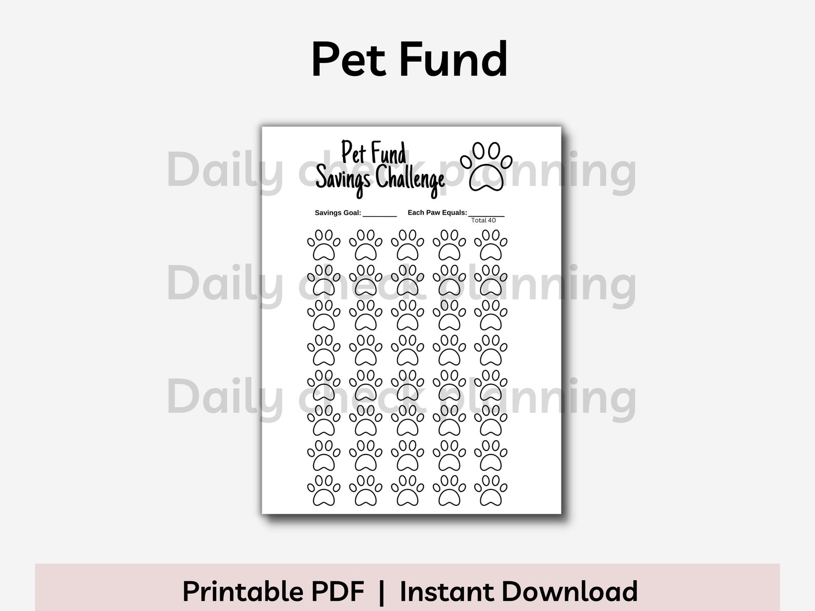 Savings Fund Challenge Bundle! Printable Savings Challenge, Budget ...