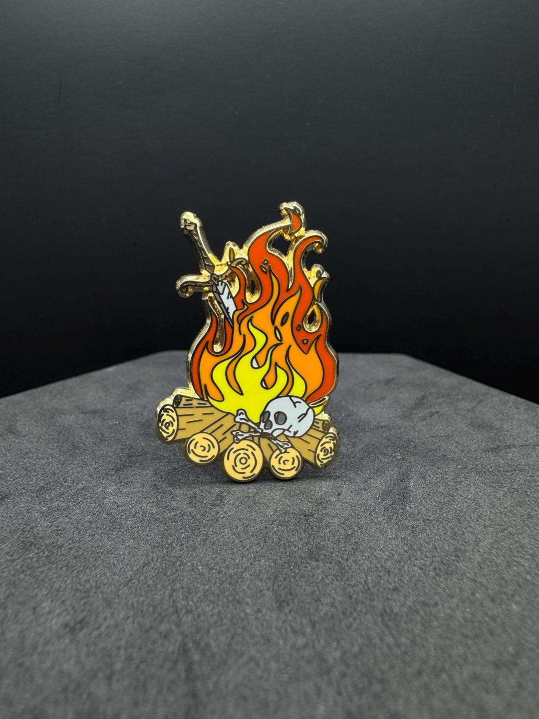 Bonfire Enamel Pin - 1.5 in - Soulsborne - Etsy