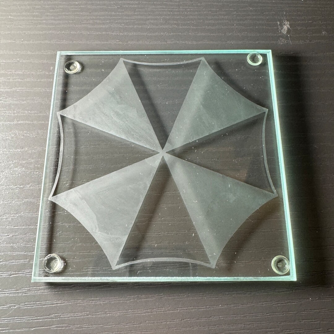 Resident Evil Umbrella Corporation Glass Coaster 3.5 Square Video Game ...