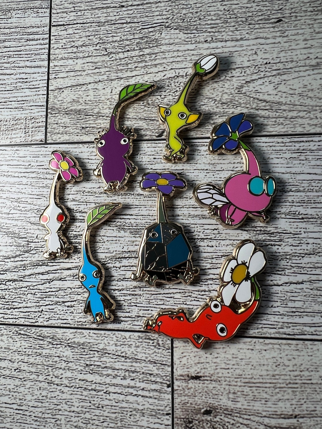 Pikmin Creatures Enamel Lapel Pin BUNDLE pikmin 7 Pins in Total 1.25 ...
