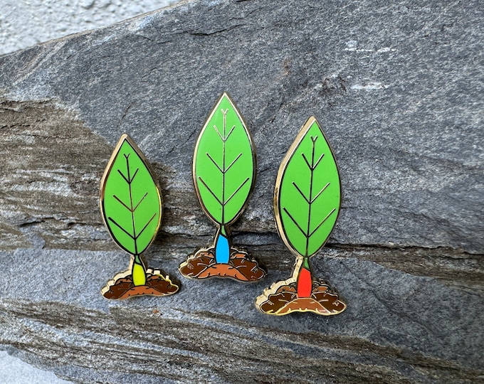 Sprouting Pikmin Enamel Pin Bundle/set • 3 Pins • 1.5 Inch Hard Enamel ...