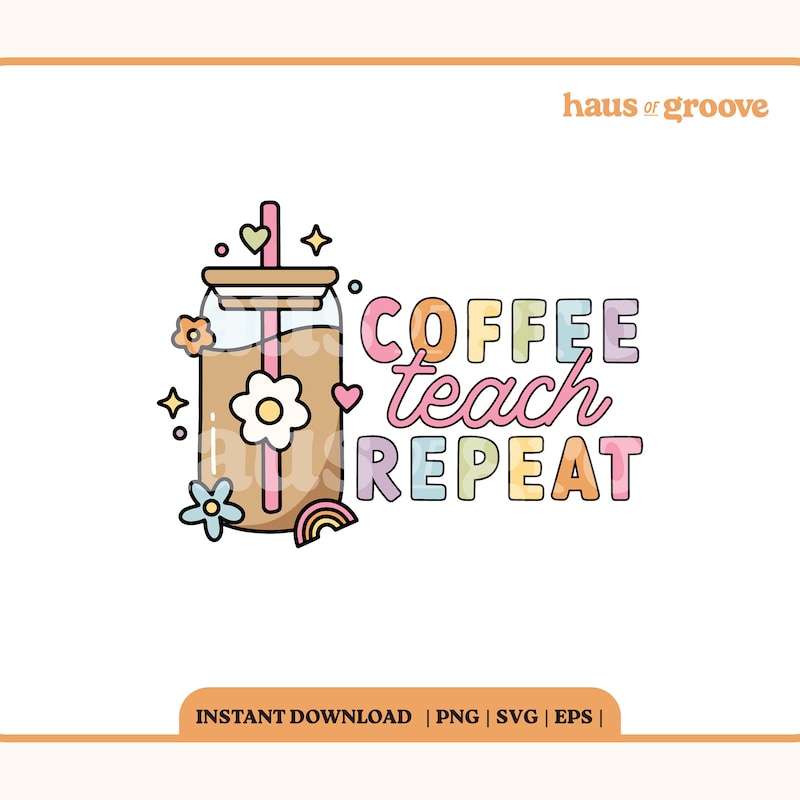 Teacher Coffee Svg - Etsy