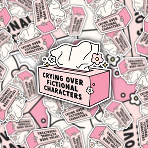 Crying Over Fictional Characters SVG, Tissue Box, Cute Trendy Book ...
