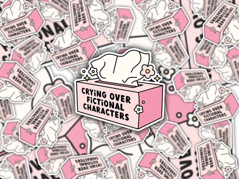 Crying Over Fictional Characters SVG, Tissue Box, Cute Trendy Book ...