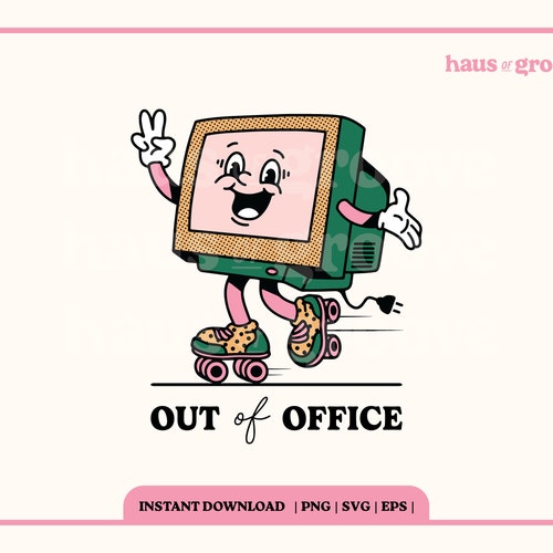 Out of Office PNG SVG Digital Sublimation File Retro PNG - Etsy