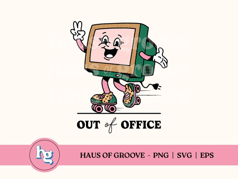 Out of Office PNG, SVG, Digital Sublimation File, Retro PNG Design ...
