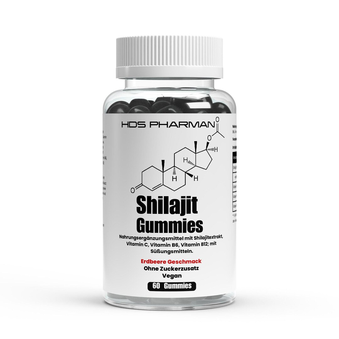 HDS Pharman, Premium Shilajit Gummies + Vitamin C, B6, B12 - 60 Pcs. - Etsy