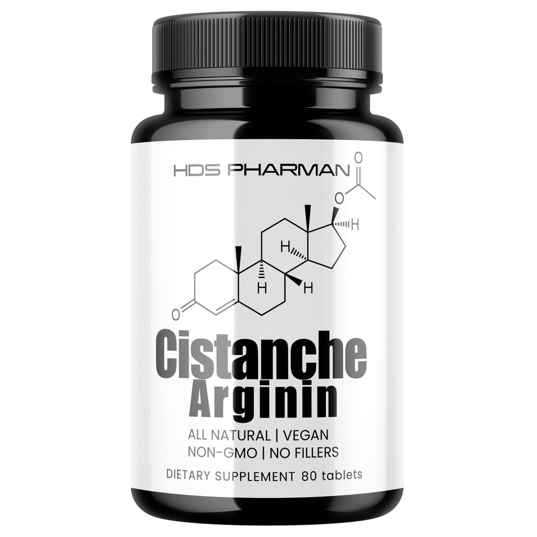 Cistanche Tubulosa + Arginine | 80 Vegan Tablets | Natural | Handmade ...