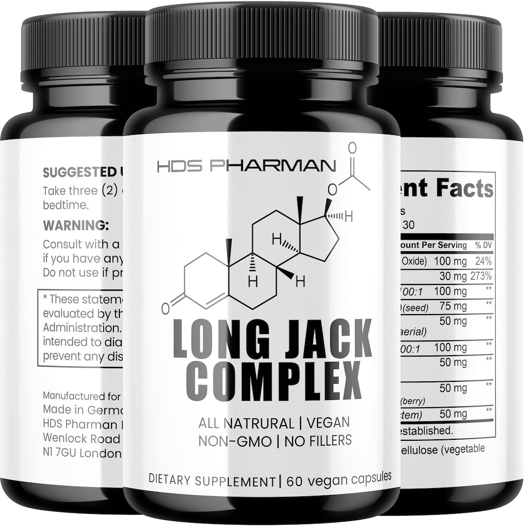 Complejo de Tribulus, Zinc y Magnesio Long Jack | Fórmula para hombres ...