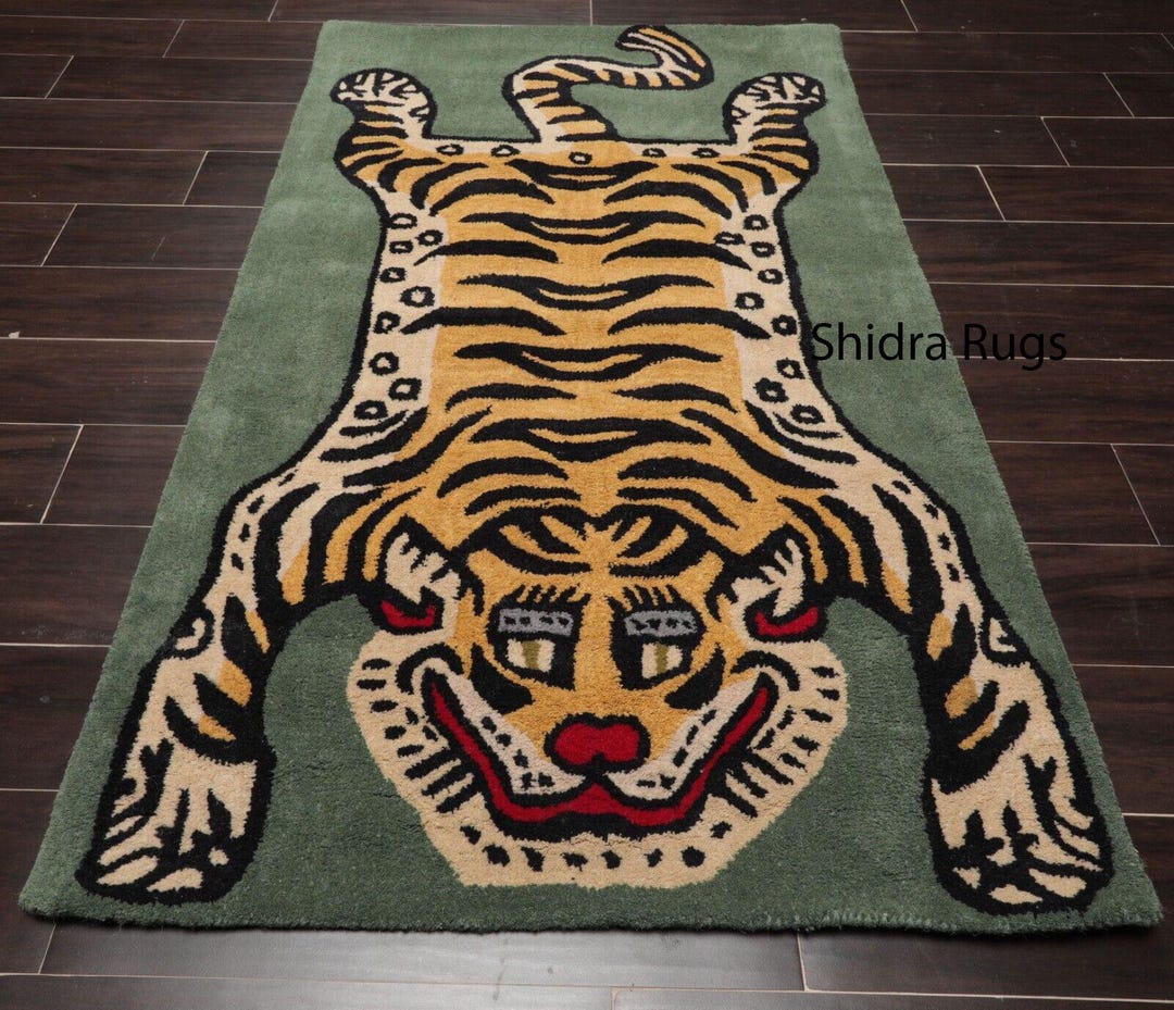 Hand Tufted Tibetan Tiger Rugs Hand 100% Woolen Indian Rugs ,animal ...