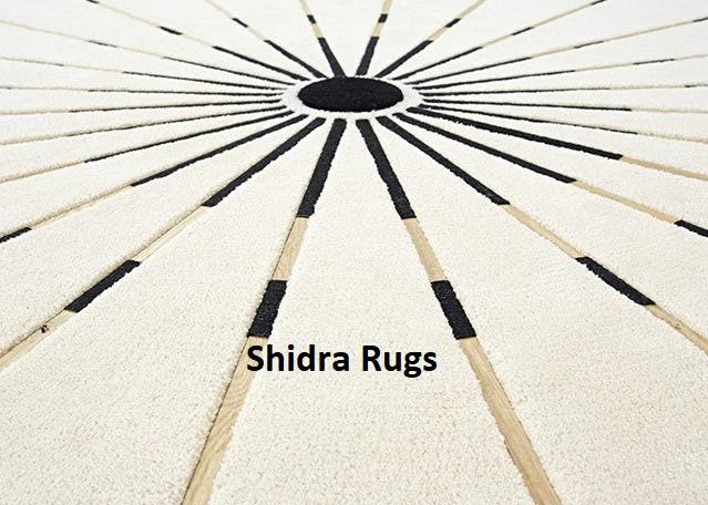 Black and White Hand Tufted Modern Indian Round Wool Rug for Home and ...