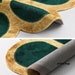Handmade Irregular Design Green Round Pattern Rugs,100% Woolen Modern ...