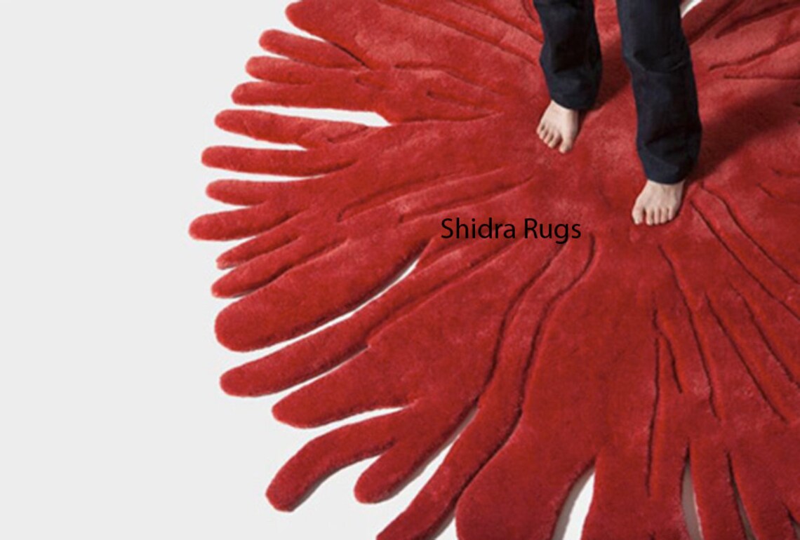 Hand Tufted Modern Circle Rug Irregular Design Rug 100% Wool Tufted ...