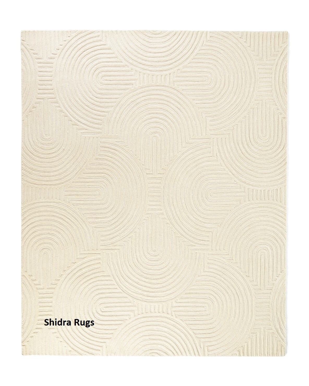 Arches, Loop Cut Pile Wool Rug, Hand Tufted 100%woolen Handmade Modern ...