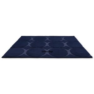 Hand Tufted Modern Rug in Plain Blue Color Handmade Wool Handmade Area ...