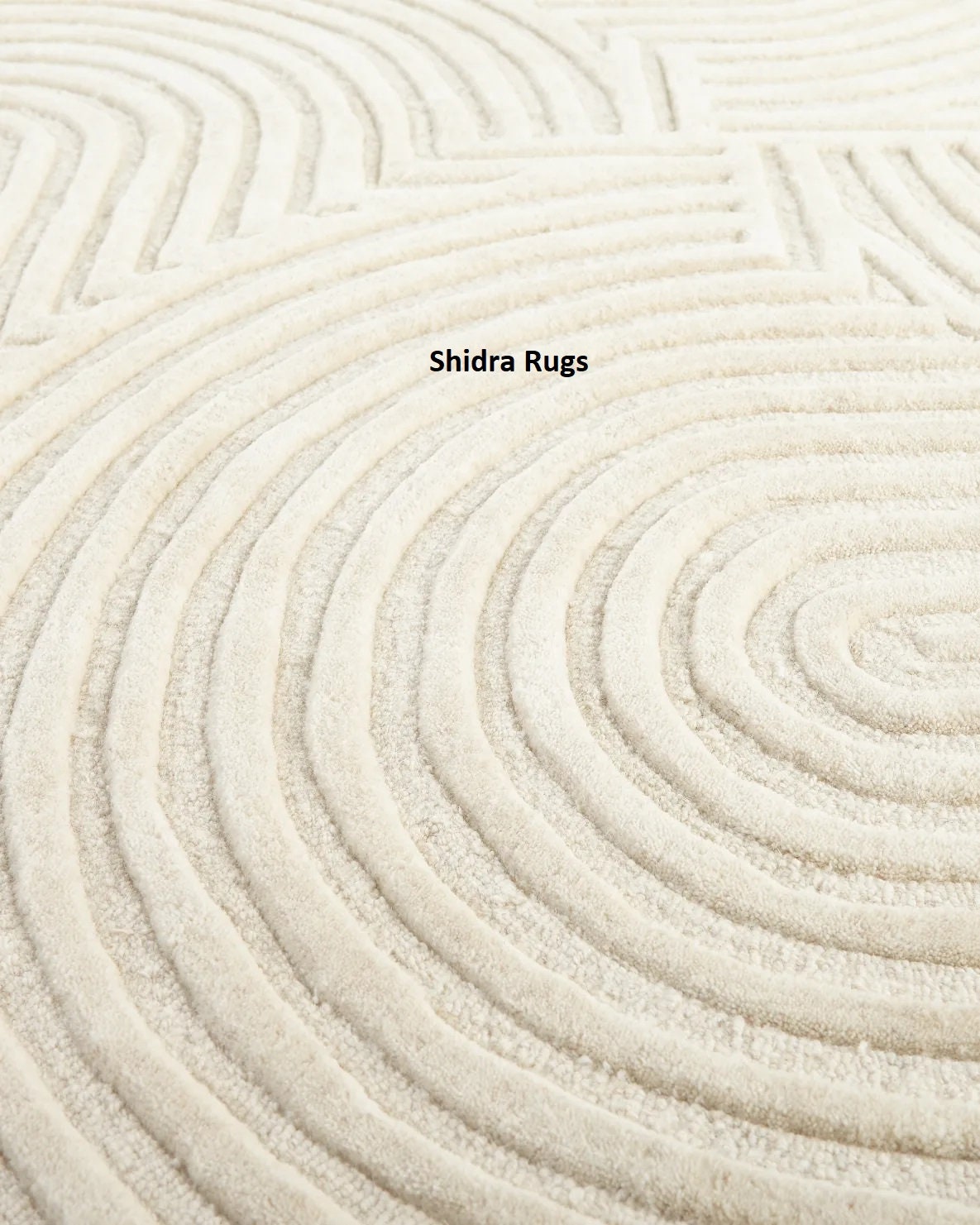 Arches, Loop Cut Pile Wool Rug, Hand Tufted 100%woolen Handmade Modern ...