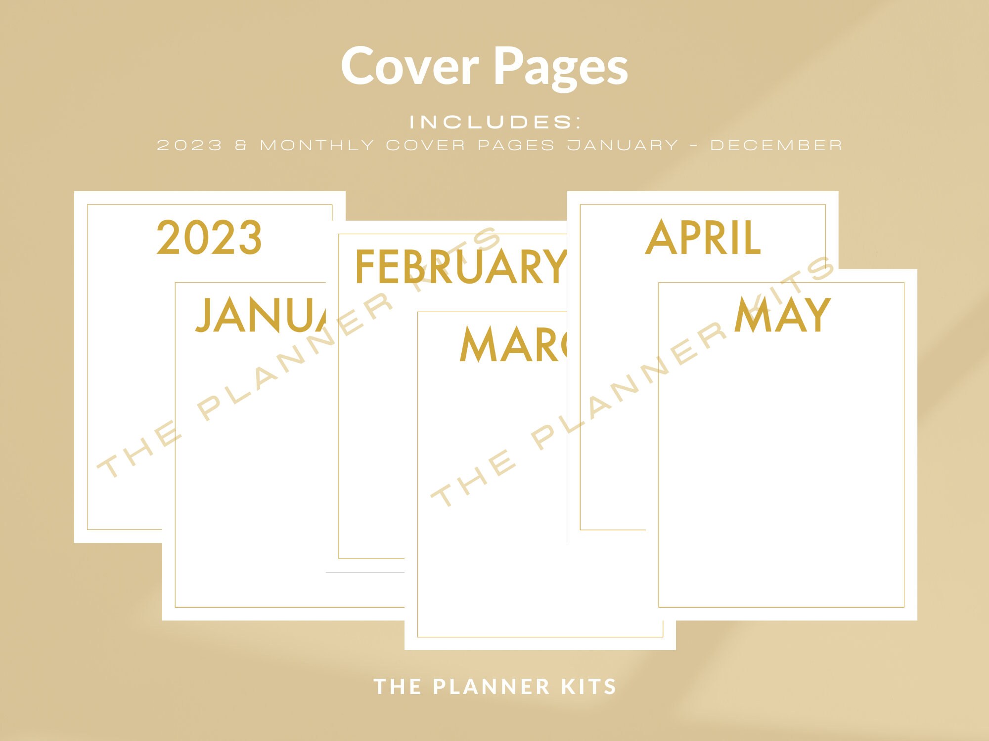 2023 Ultimate Happy Gold Planner Printable, 2023 Calendar, Monthly ...