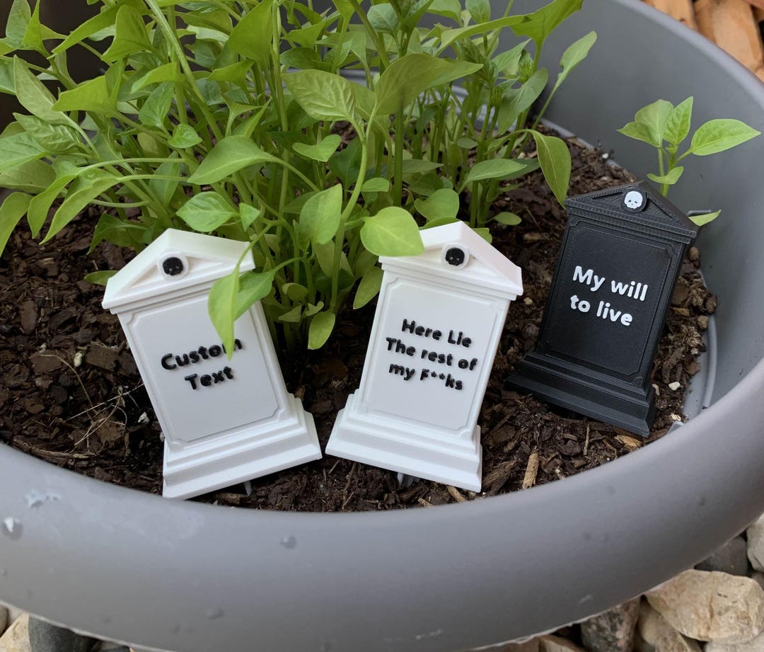 Custom Gravestone Marker With Ground Spike - Spooky Garden Decor - Etsy