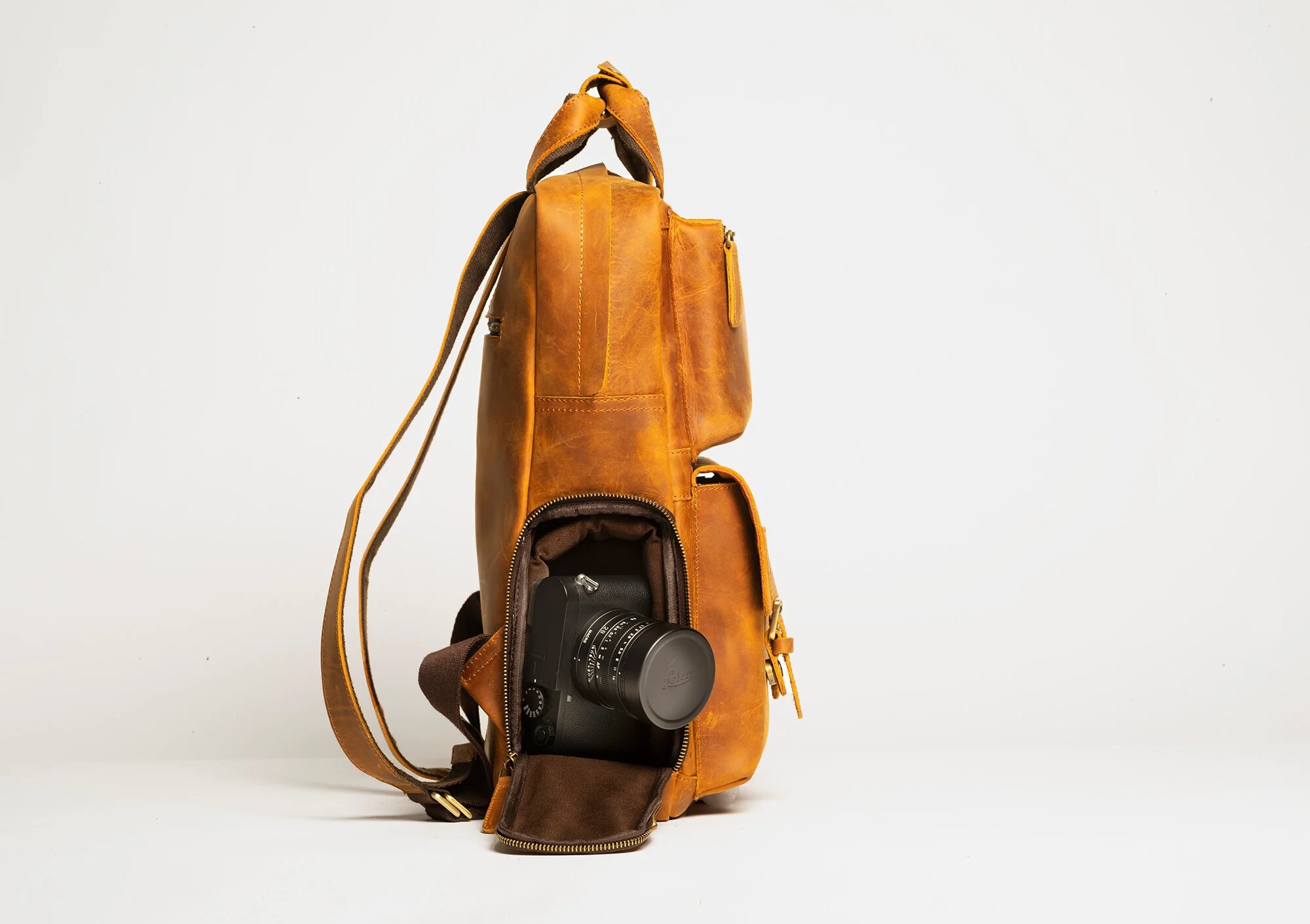 Camera Bag Leather Camera Bag Personalized Bag Gift, Leather Backpack ...