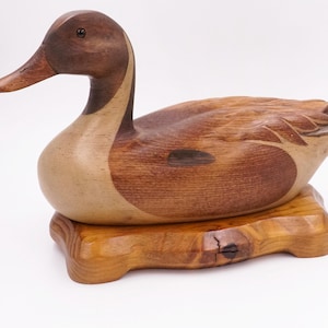 R.D Lewis Wood Carved Duck Decoy Vintage 1980s - Etsy