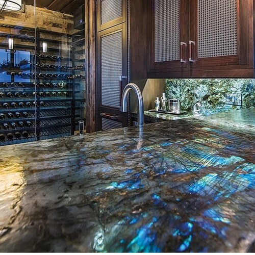 Labradorite Stone Slab Counter Tops Dining Table Top Garden - Etsy