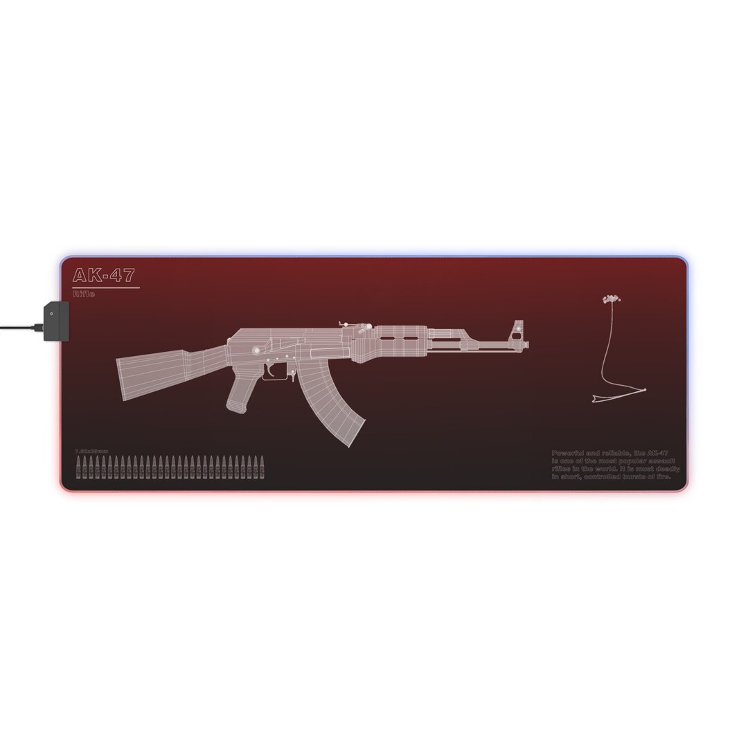 AK-47 From Counter-strike RGB LED Gaming Mouse Pad/deskmat ...