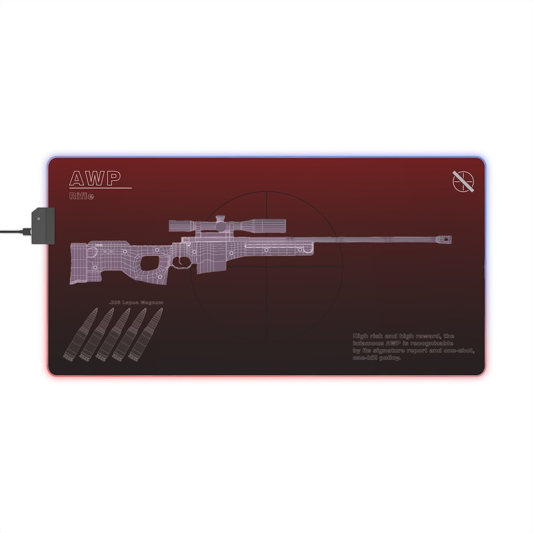 AWP From Counter-strike RGB LED Gaming Mouse Pad/deskmat, Minimalistic ...