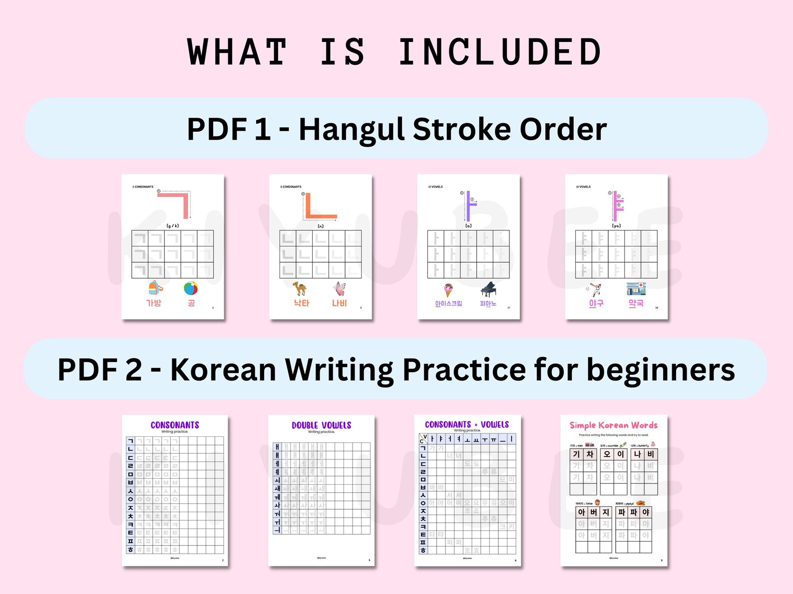 Korean Worksheets & Flashcards Bundle, Hangul Writing Practice ...