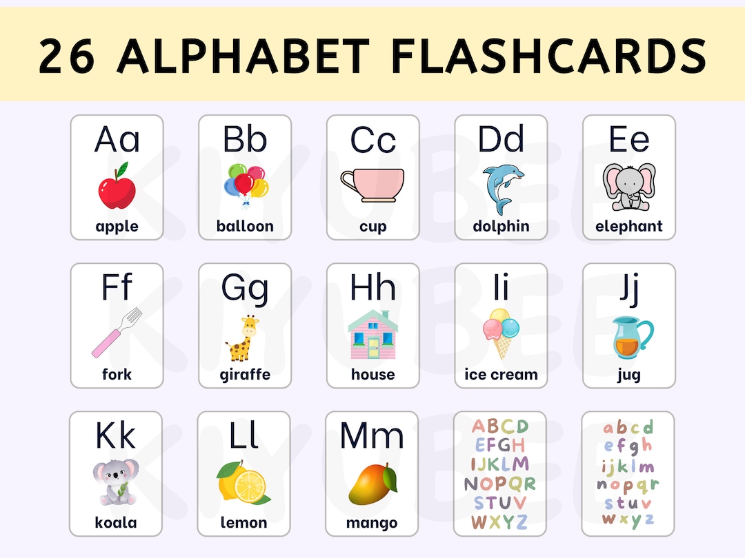 Alphabet Flashcards, ABC Flashcards, Alphabet Printable, Montessori ...